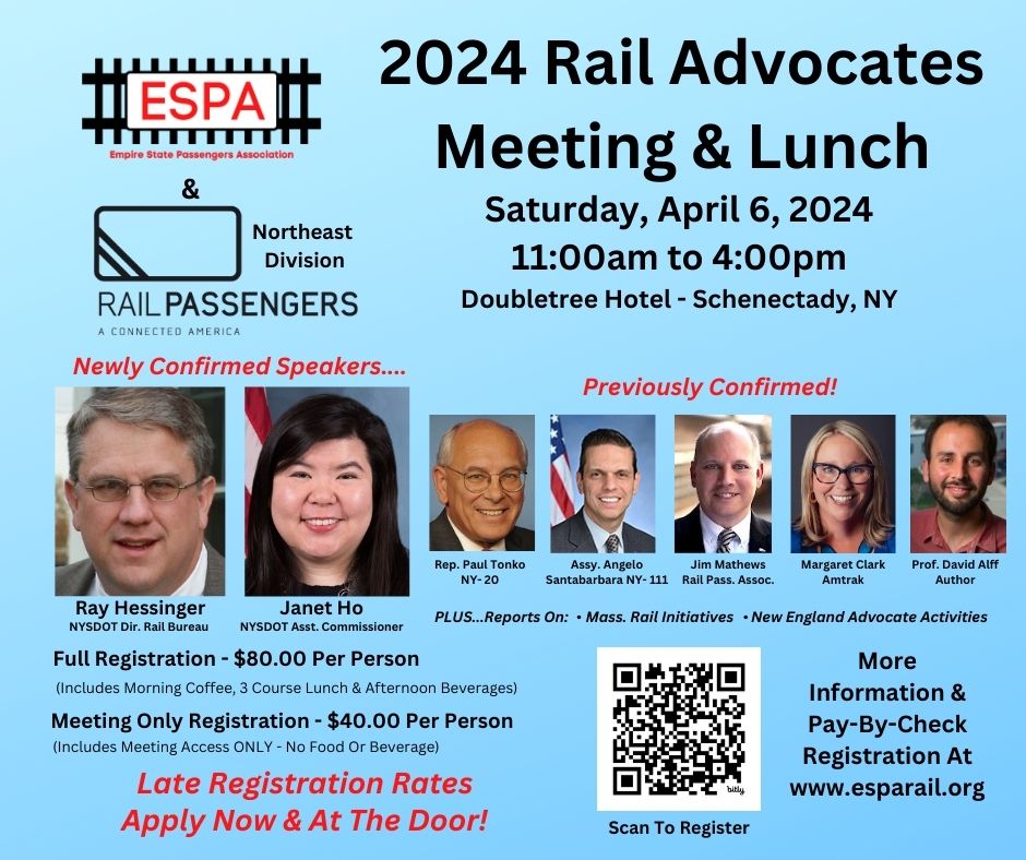 2024 ESPA (& Rail Passengers Association) Annual Meeting & Lunch ...